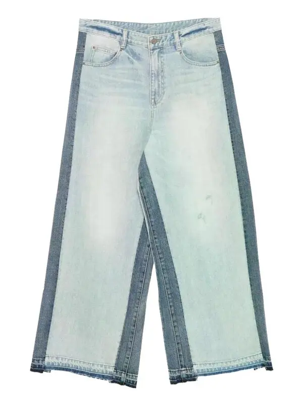 JNBY Colour-block Wide-leg Jeans - Blue