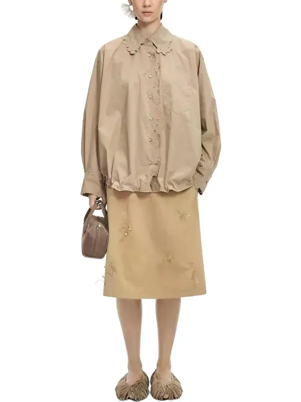 JNBY Appliqué Midi Skirt - Neutrals