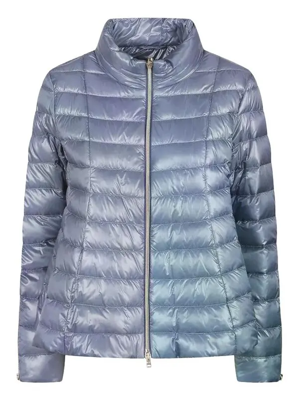 Herno Quilted Short Coat - Blue