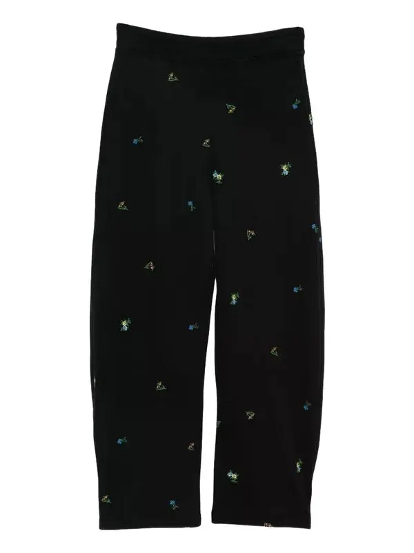 JNBY Floral-embroidered Trousers - Black