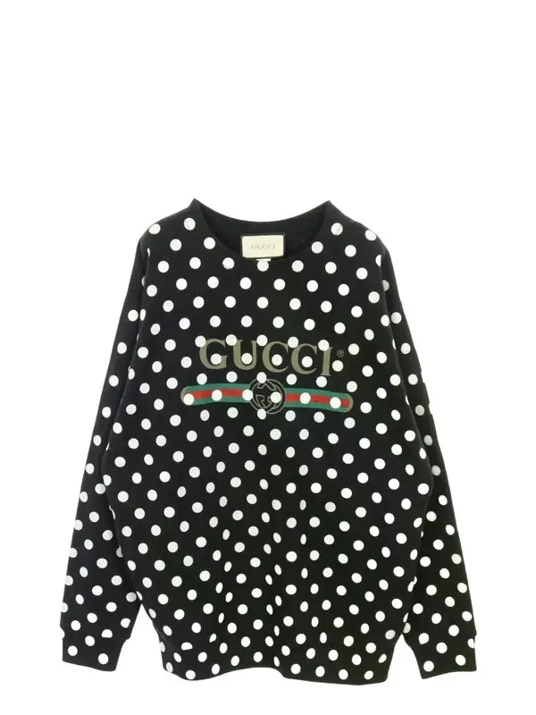 Gucci 2010s Polka-dot Sweatshirt - Black