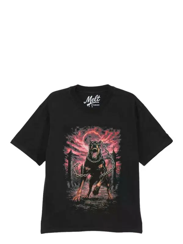 MELT Graphic Print T-shirt - Black