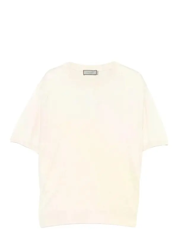 Canali Microstructured Cotton T-shirt - White
