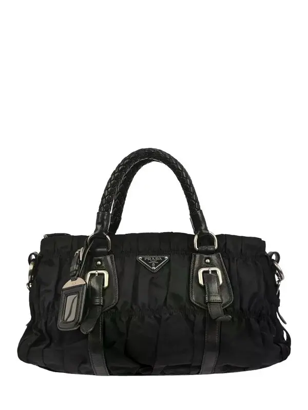 Prada 1990-2000s Pleated Tote - Black