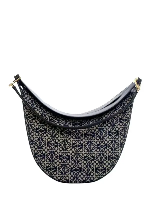 Loewe Small Anagram Canvas Luna Hobo Bag - Black