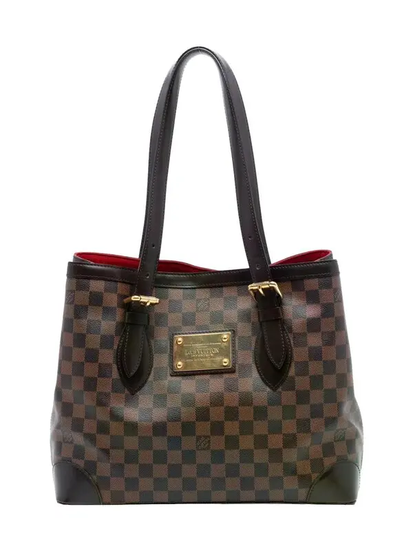 LOUIS VUITTON Damier Ebene Hampstead Mm Tote Bag - Brown