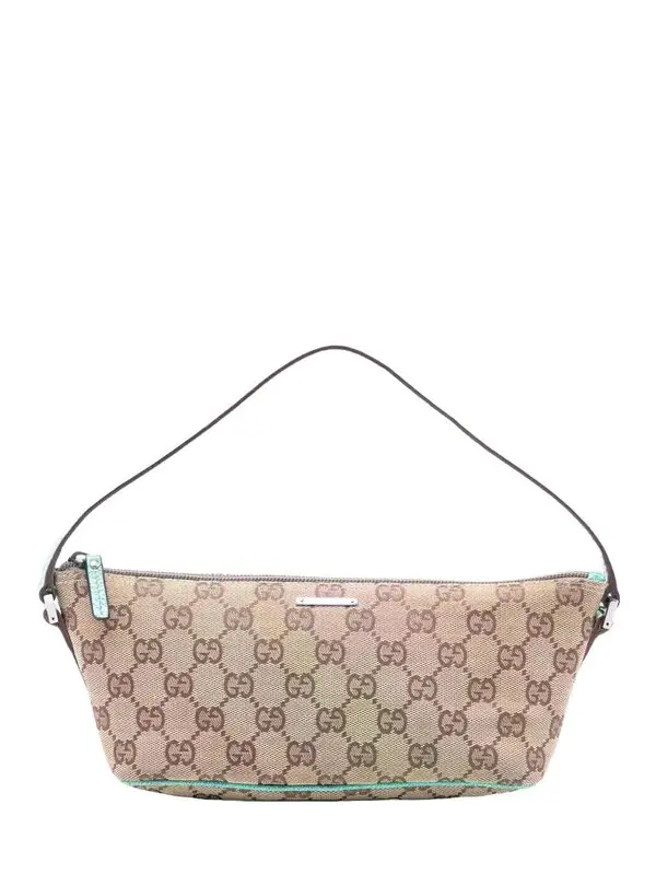 Gucci Gg Canvas Boat Shoulder Bag - Brown