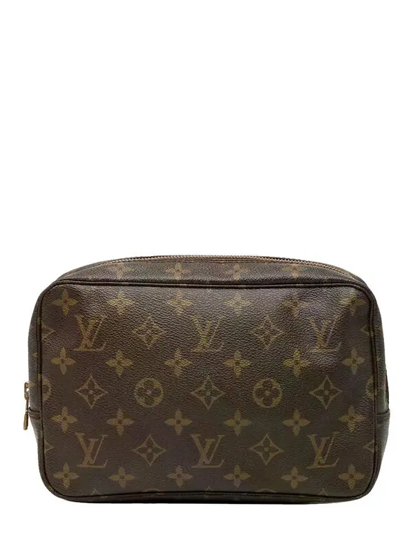 LOUIS VUITTON 1986 Monogram Trousse Toilette 23 Clutch - Brown