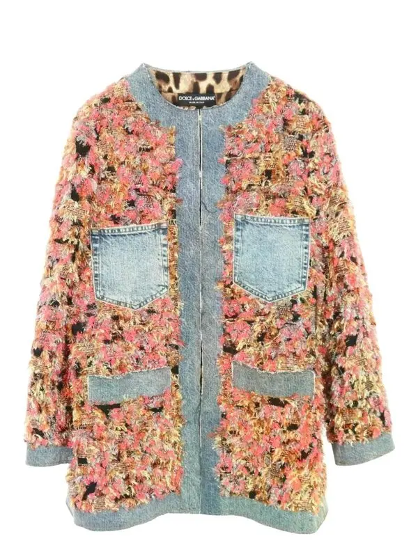 Dolce & Gabbana Denim Tweed Jacket - Pink