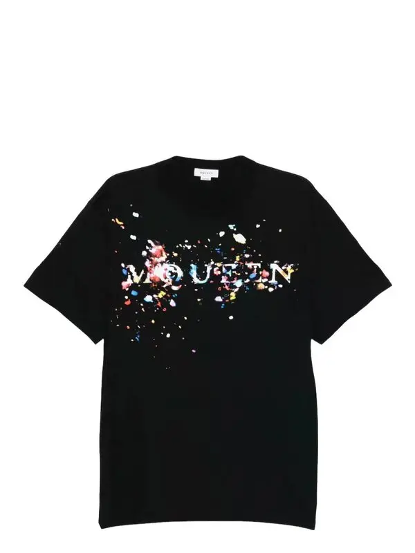 Alexander McQueen Splatter-print T-shirt - Black