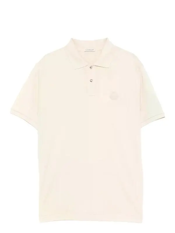 Moncler Logo Patch Polo Shirt - Neutrals
