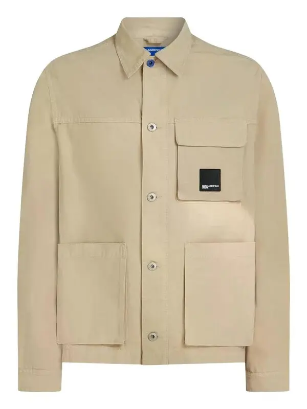 Karl Lagerfeld Patch-pocket Overshirt - Neutrals