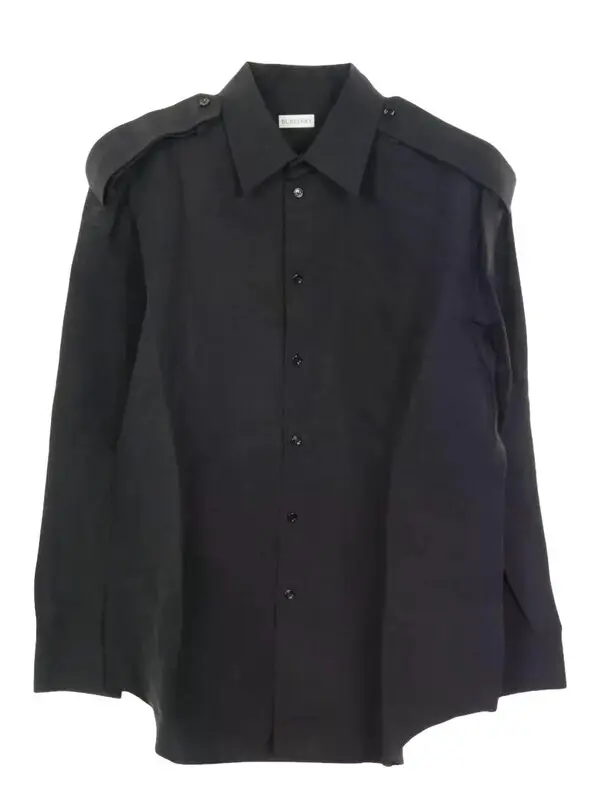 Burberry 2010s Back-print Long-sleeve Shirt - Black