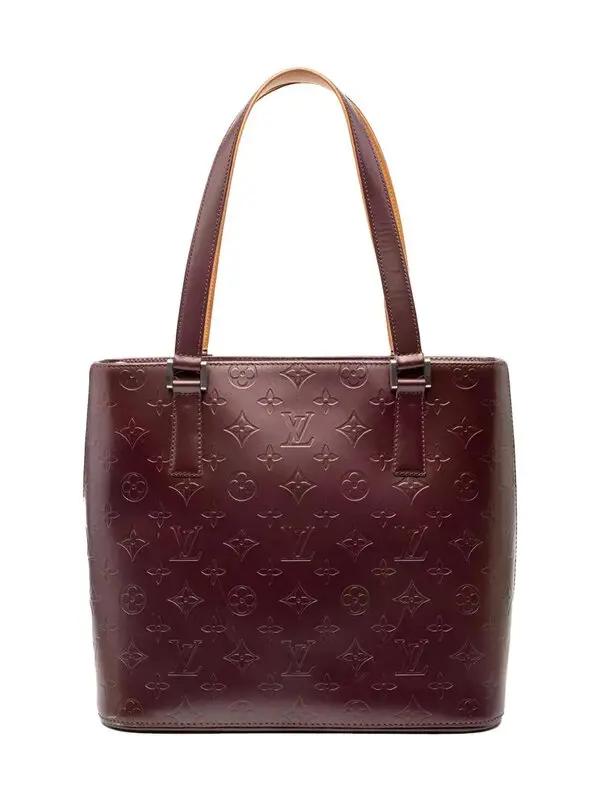 LOUIS VUITTON 2002 Monogram Mat Stockton Tote Bag - Red