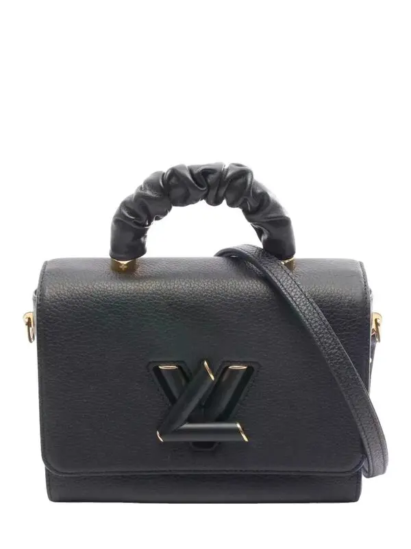 LOUIS VUITTON Taurillon Twist Mm Satchel - Black