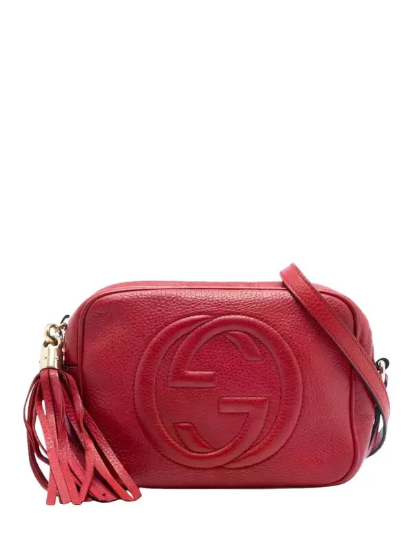 Gucci Leather Soho Disco Crossbody Bag - Red