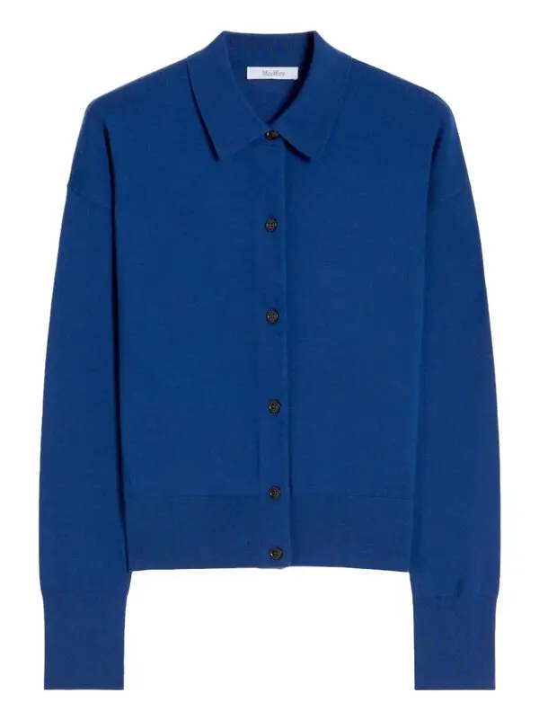 Max Mara Feminine Wool Cardigan - China Blue