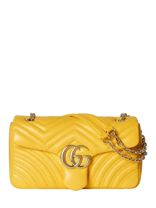 Gucci Gg Marmont Medium Shoulder Bag - Yellow