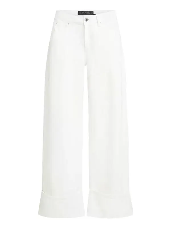 Karl Lagerfeld Belt-loop Pocket Trousers - White
