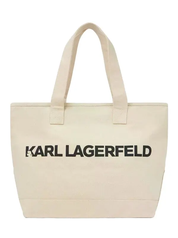 Karl Lagerfeld K/essential Logo Tote - Neutrals