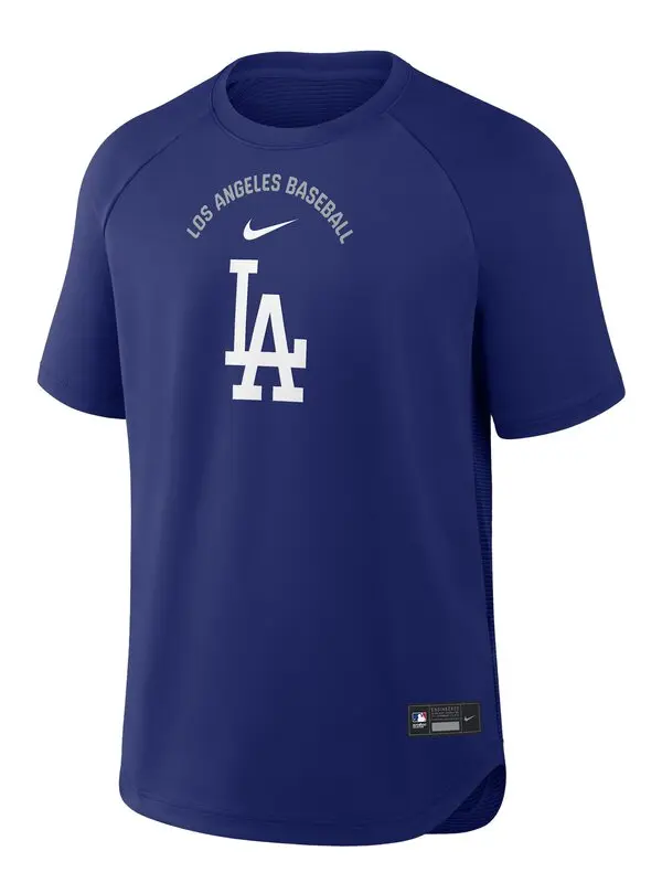 Nike Los Angeles Dodgers Authentic Collection Batting Practice Pregame Mlb Top - Blue