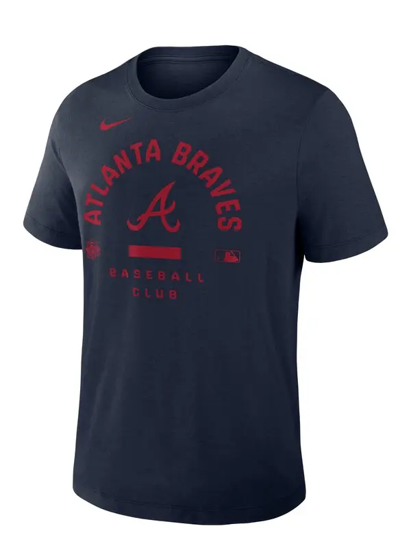 Nike Atlanta Braves Authentic Collection Early Work Dri-fit Mlb T-shirt - Blue