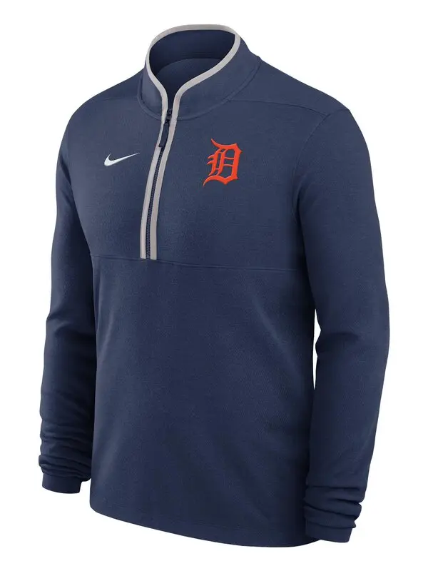 Nike Detroit Tigers Victory Dri-fit Mlb 1/2-zip Long-sleeve Top - Blue