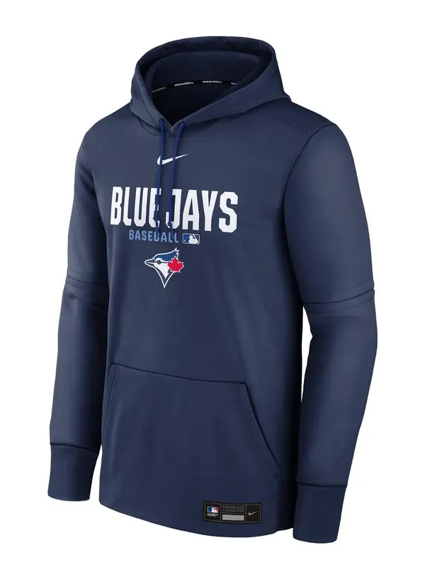 Nike Toronto Jays Authentic Collection Therma Mlb Pullover Hoodie - Blue