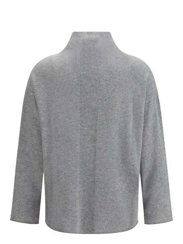 Max Mara High-neck Long-sleeve Sweater - Grey