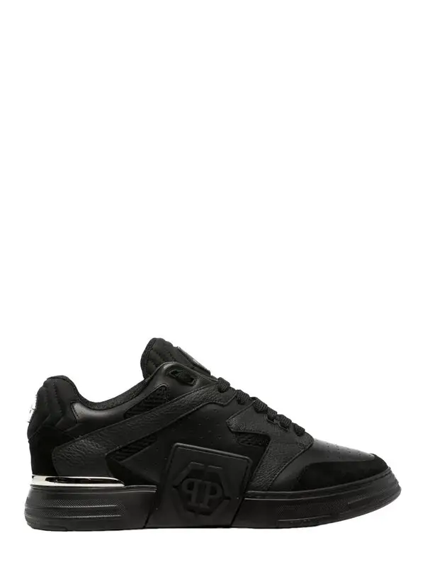 Philipp Plein Phantom Street Leather Sneakers - Black