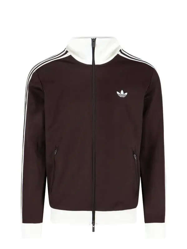 Adidas Track Top Zip Sweatshirt - Brown