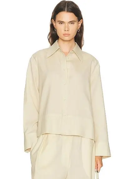 JIL SANDER Long Sleeve Blouse - Vanilla