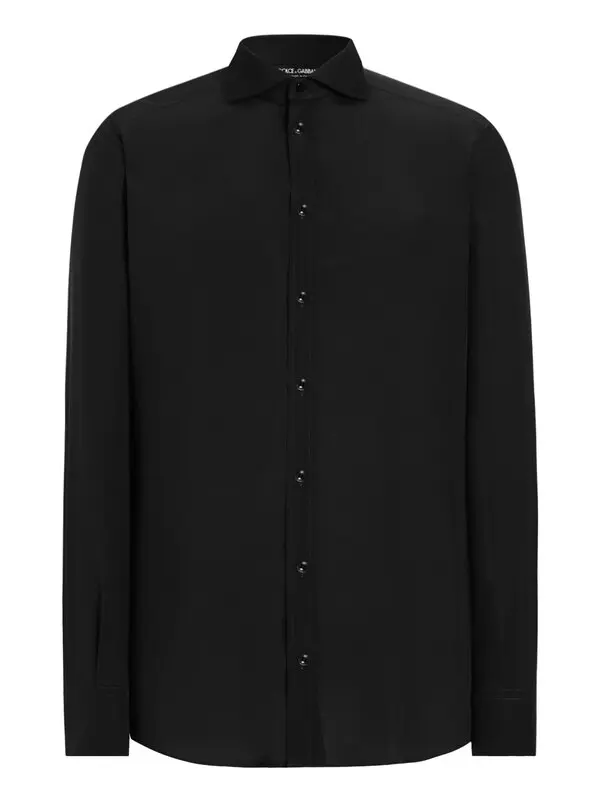 Dolce & Gabbana Stretch Poplin Martini Shirt - Black