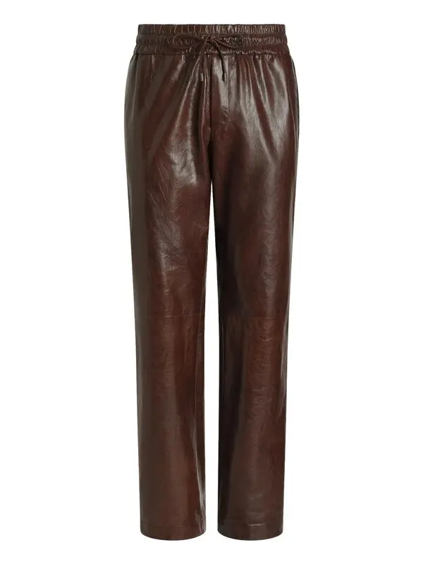 Dolce & Gabbana Goatskin Jogging Trousers - Brown