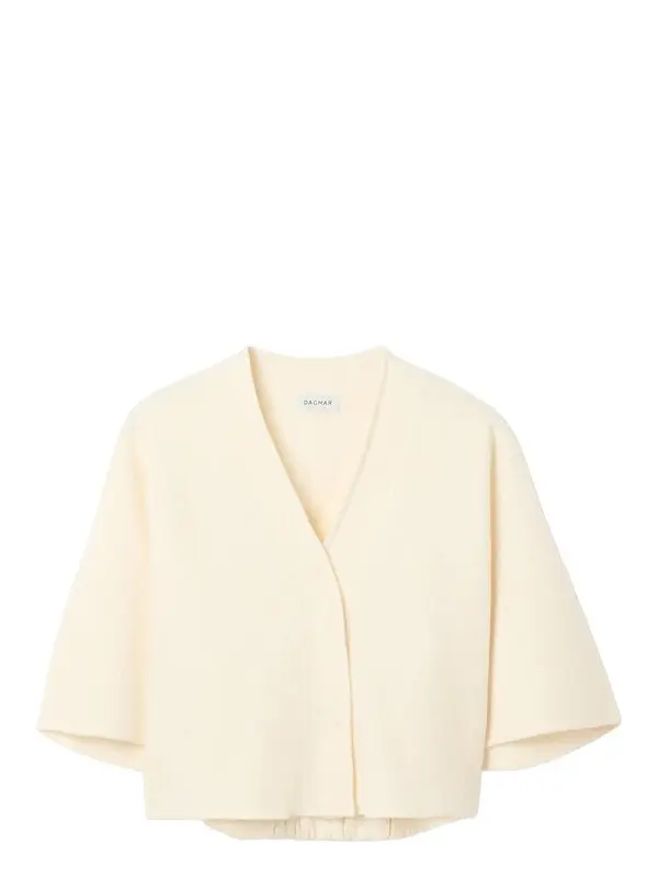 HOUSE OF DAGMAR Short Wool Cardigan - Offwhite