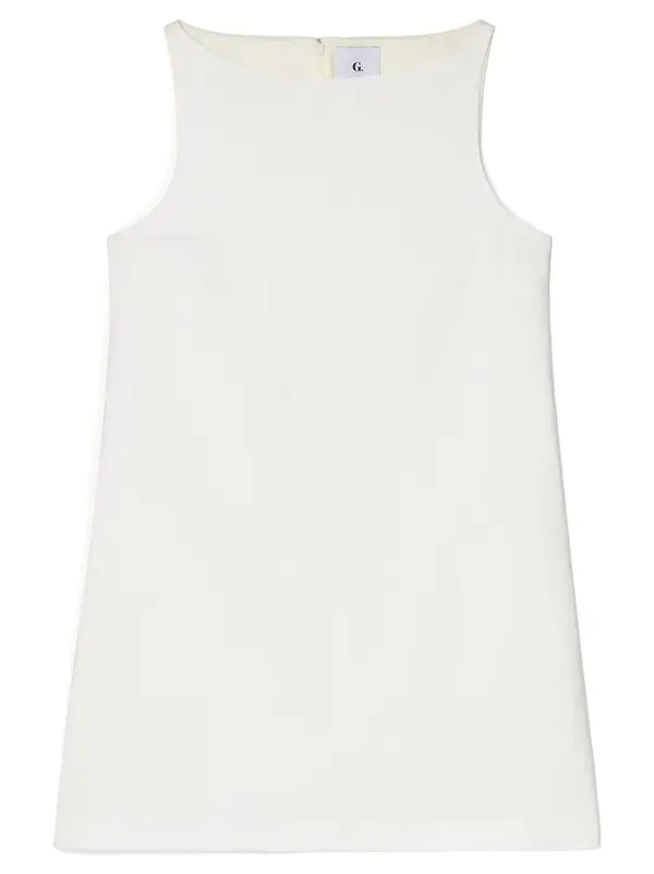 GWYN Natasha Linen Shift Dress - Optic White