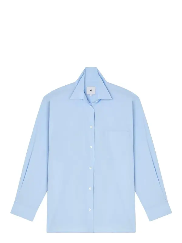 GWYN Flynn Button-down Shirt - Swiss Blue