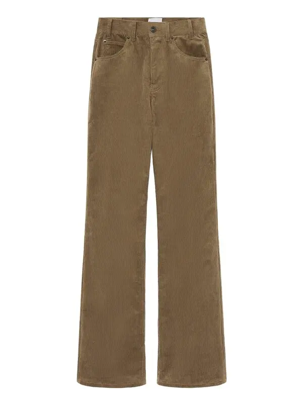 GWYN High-rise Corduroy Pants - Cognac