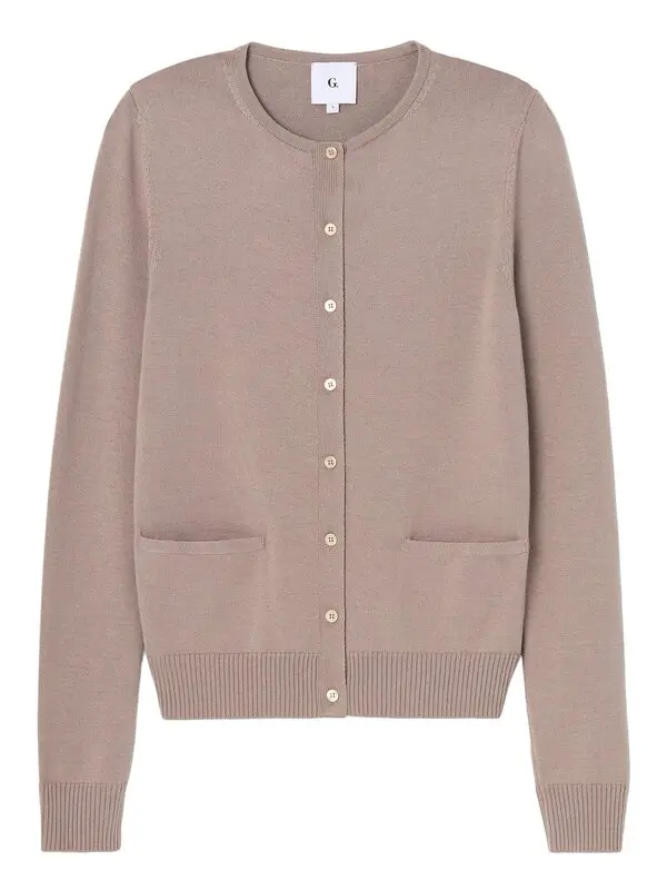 GWYN Parker Cardigan - Stone Gray