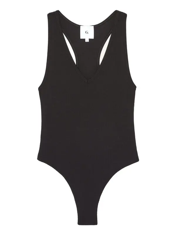 GWYN Deep-v Bodysuit - Black