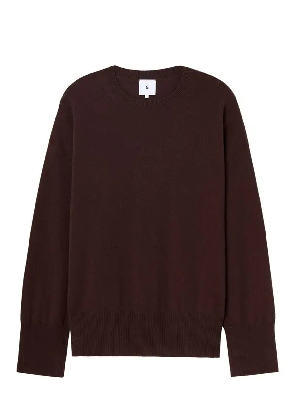 GWYN Jules Cashmere Crewneck Sweater - Ash Brown