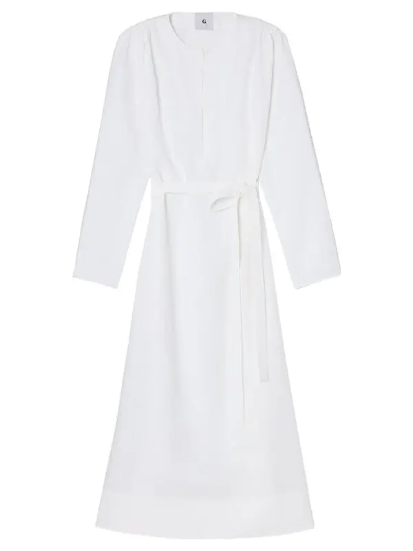 GWYN Althea Linen Caftan - White