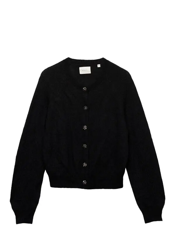 DÔEN Petra Crystal Cardigan - Black