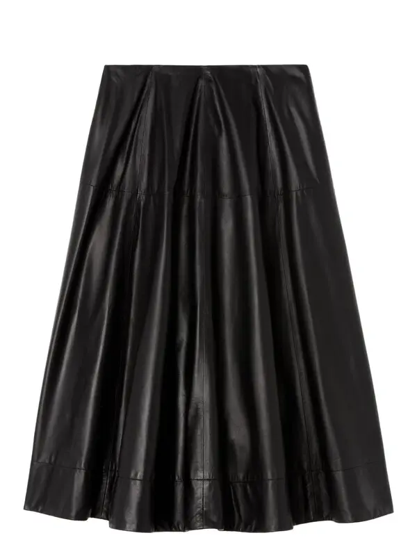 GWYN Gaia Leather Skirt - Black