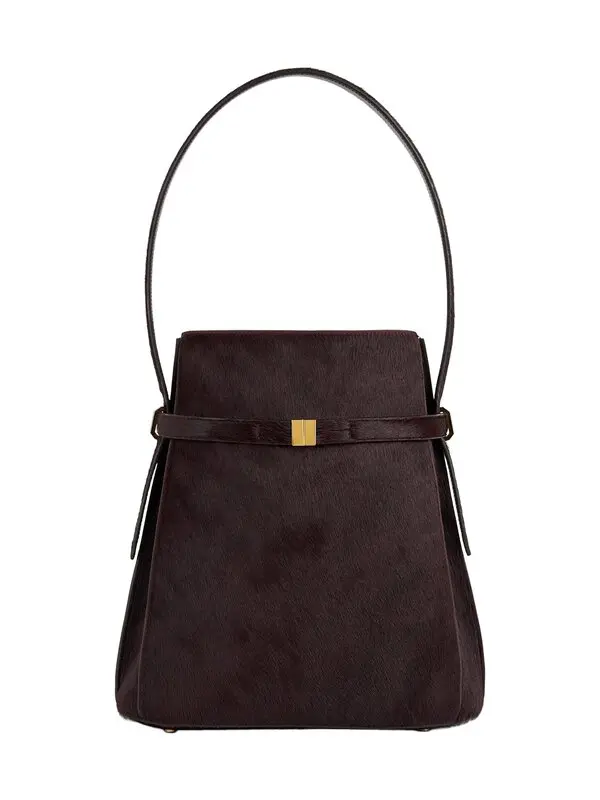 TOTEME Belted Bucket Bag - Wine