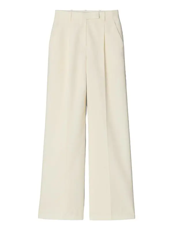 GWYN Henry Wide-leg Trousers - Ivory