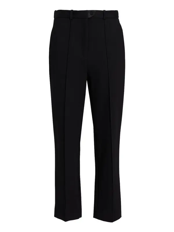 Sandro Jersey Straight-leg Pants - Black