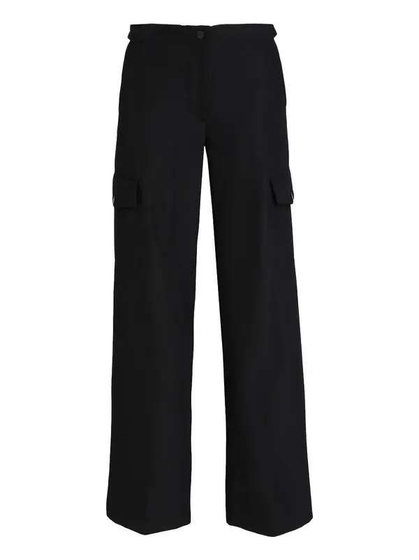 Sandro Crepe Cargo Pants - Black