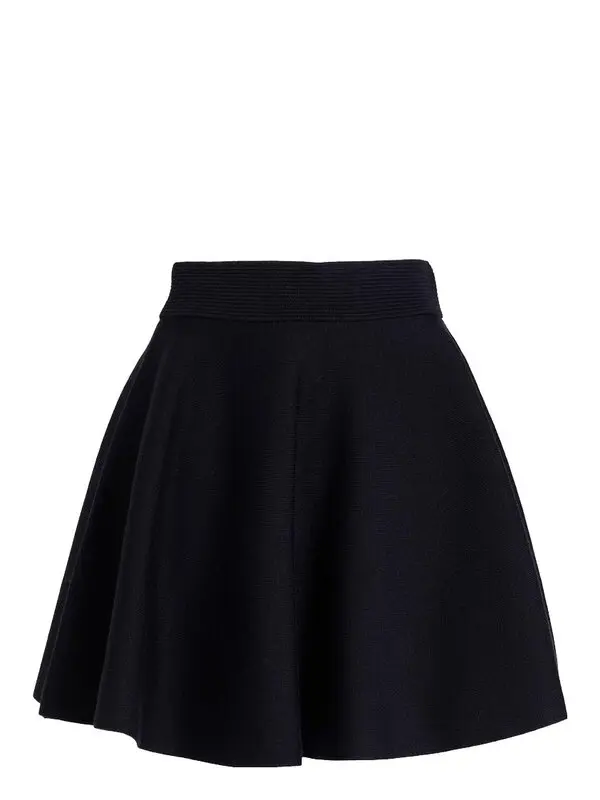 Sandro Knitted Mini Skirt - Navy