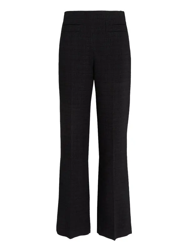 Sandro Bouclé-tweed Wide-leg Pants - Black